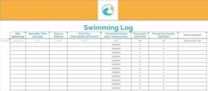 Download A Free Swimming Log Tracker - Chase the Water